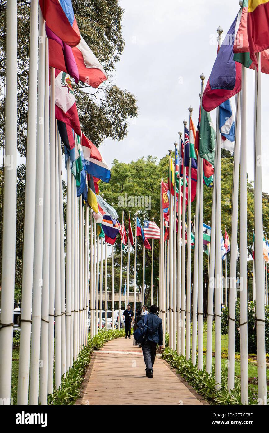 Flags of united nations member countries hi-res stock photography and ...