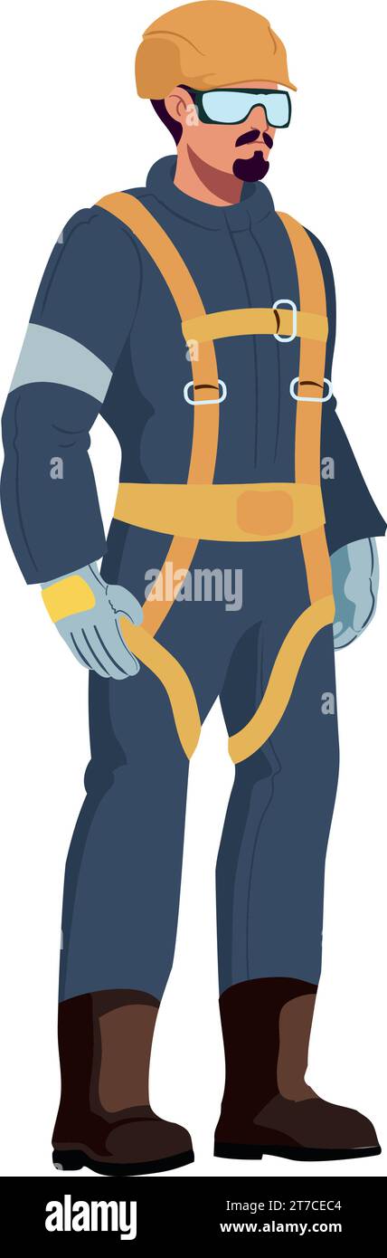Construction worker safety harness Stock Vector Images - Alamy