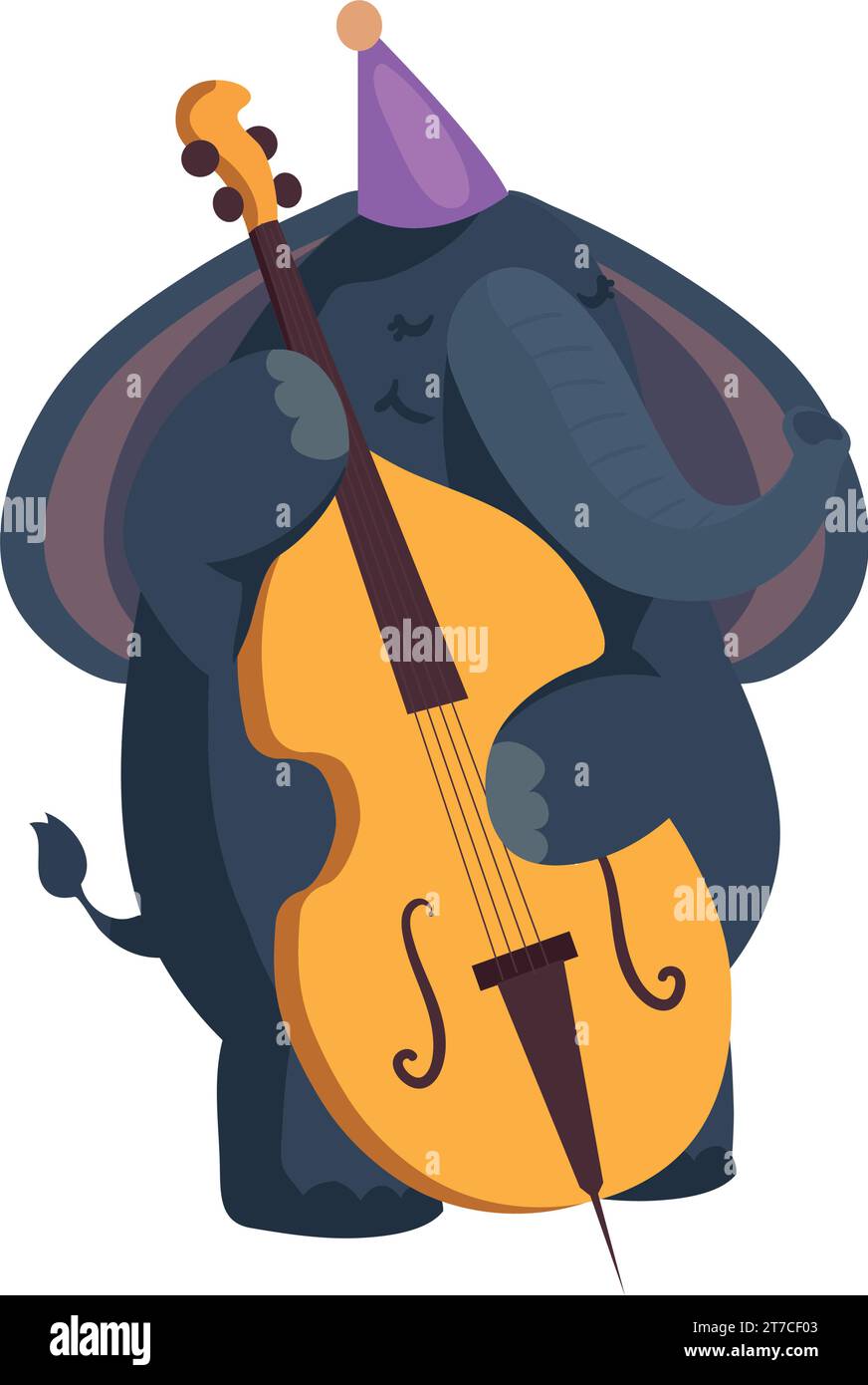 animal playing instrument elephant with cello Stock Vector Image & Art ...