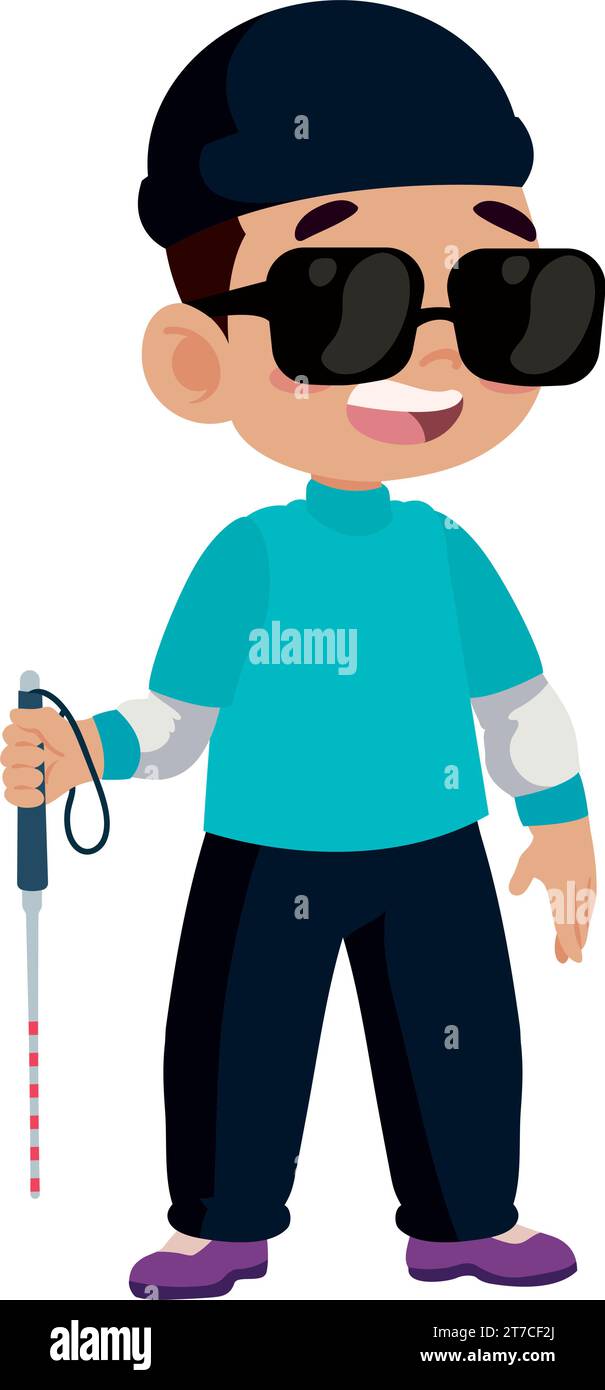 Blind child Stock Vector Images - Alamy