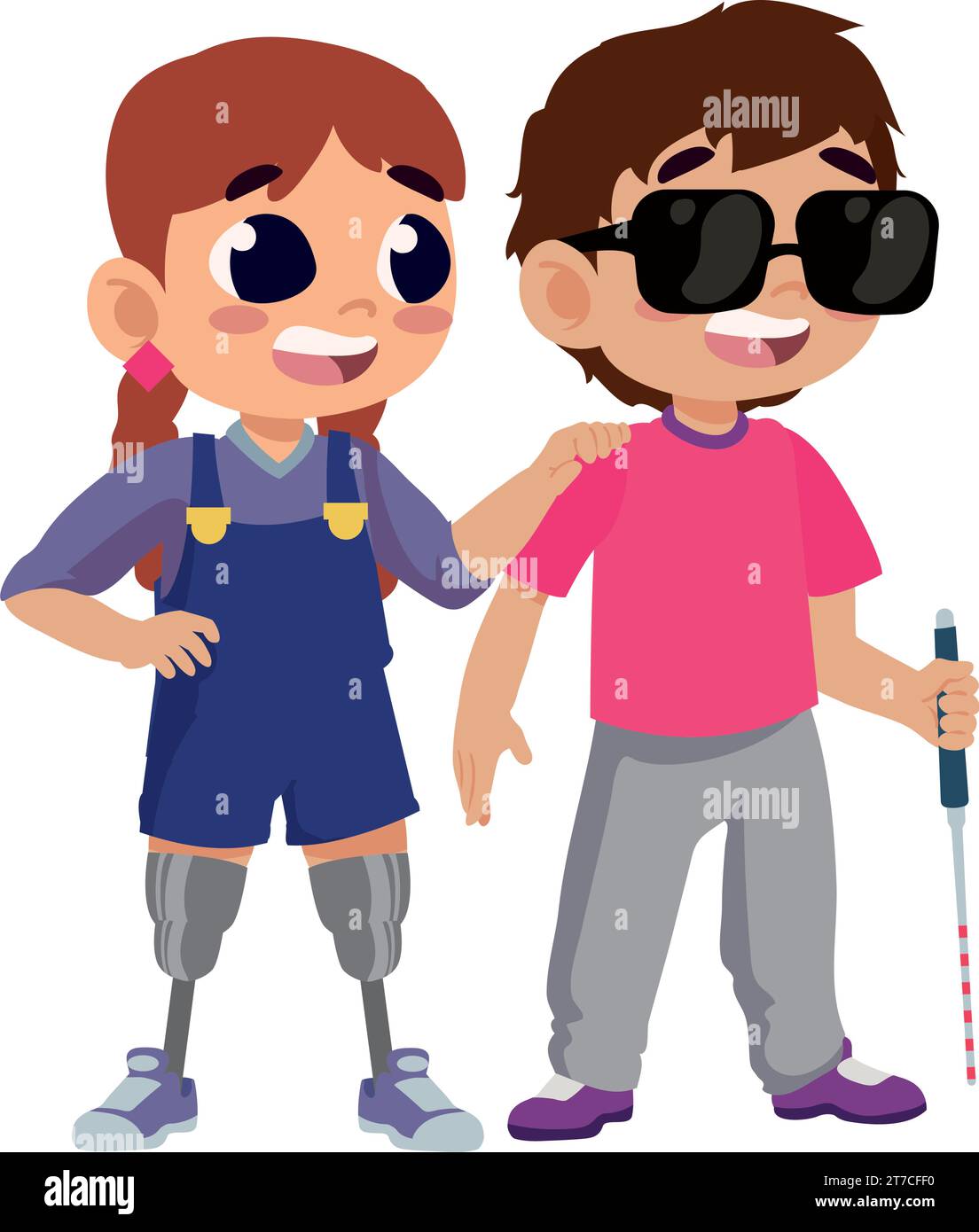 kids disability illustration Stock Vector Image & Art - Alamy