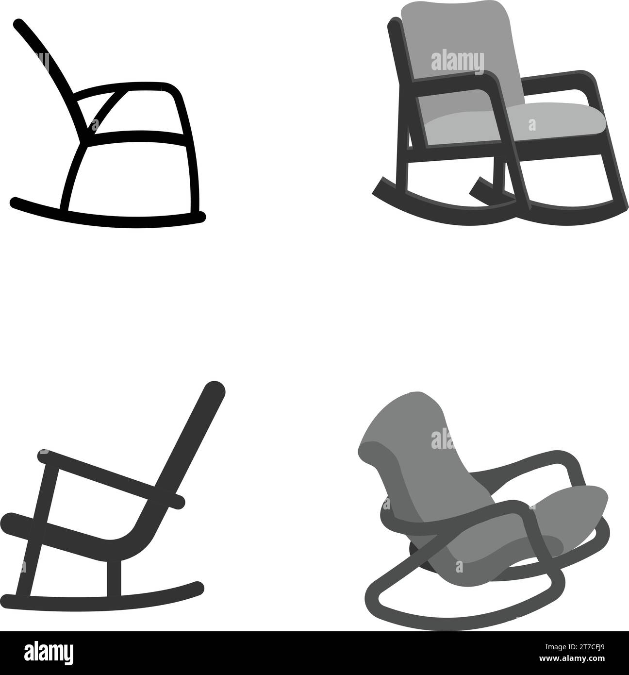 rocking chair logo vector illustration design Stock Vector Image & Art ...