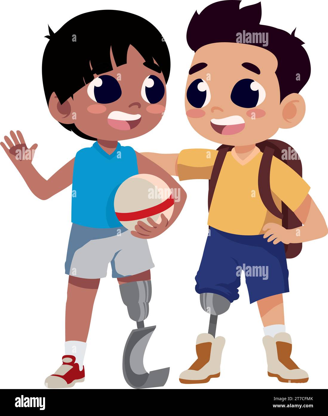 kids disability isolated Stock Vector Image & Art - Alamy