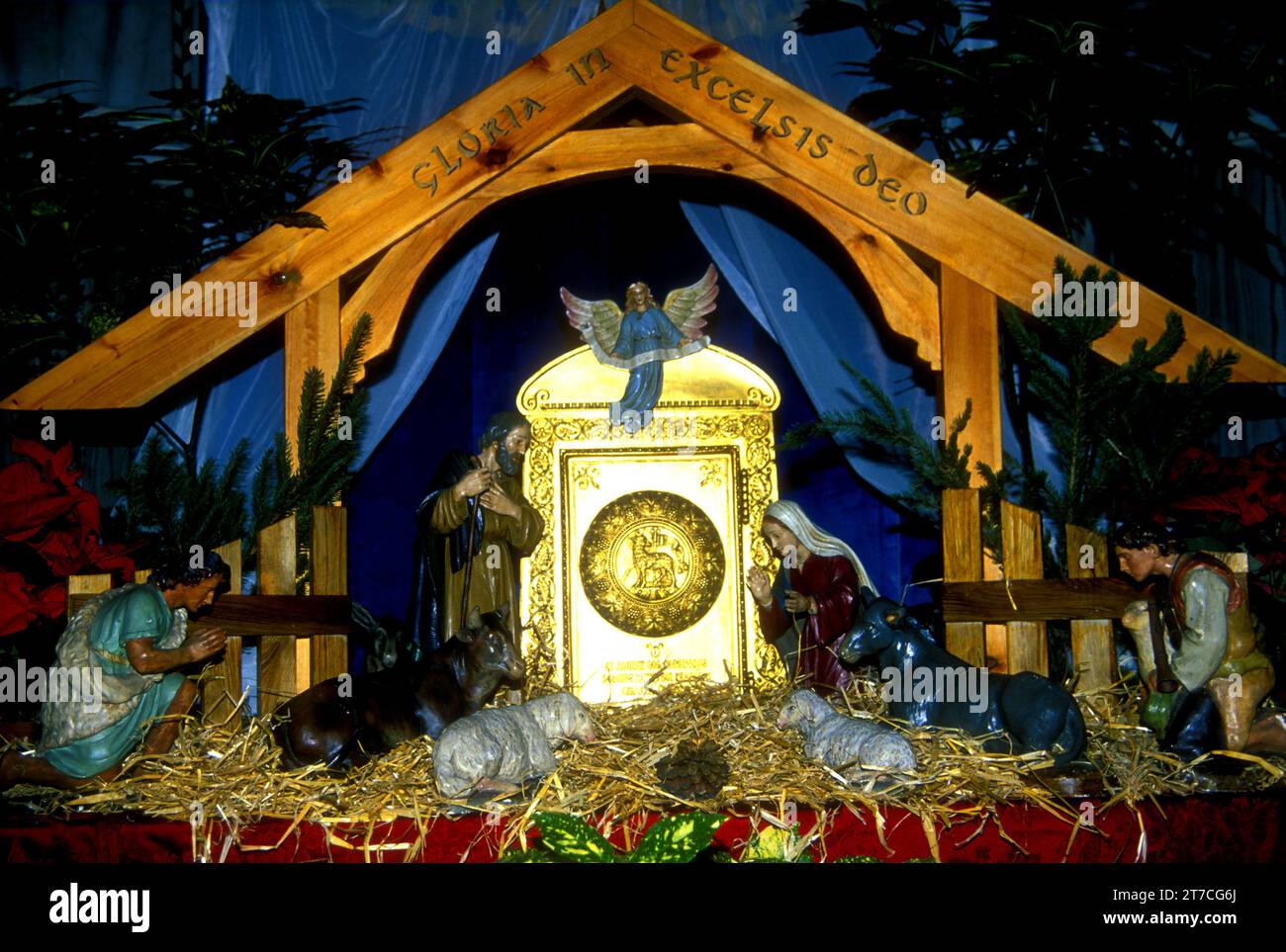 Nativity scene, Christmas crib, Westminster Cathedral, London Stock ...
