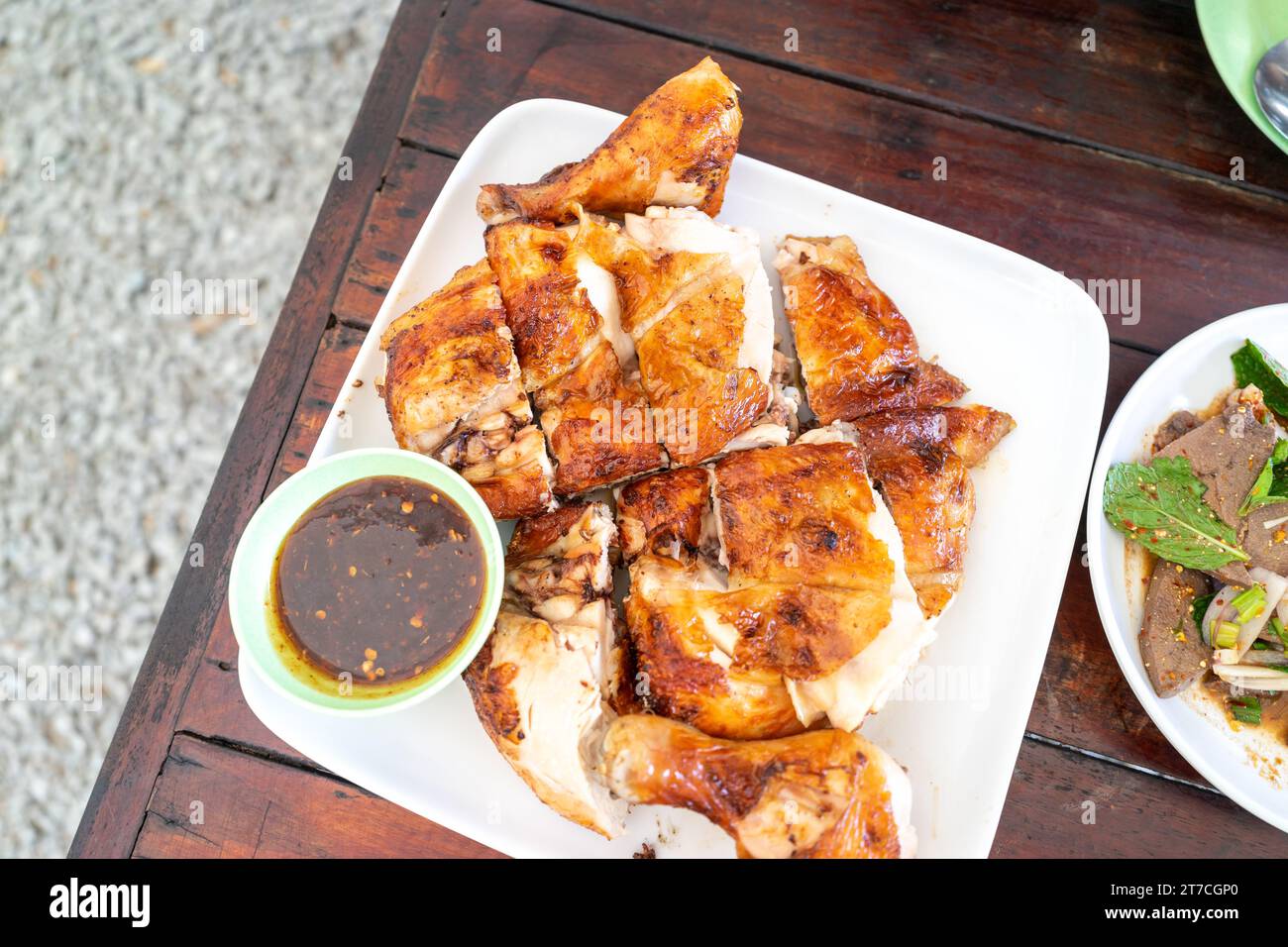 Grilled chicken is a dish of Isaan and is a popular dish of Thai people ...