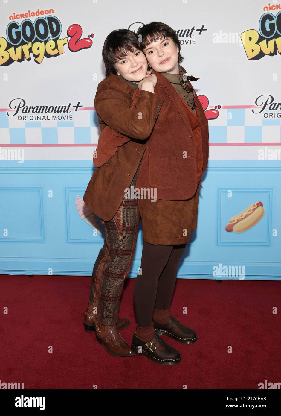 Emily Hinkler, left and Elizabeth Hinkler attend the premiere of "Good ...