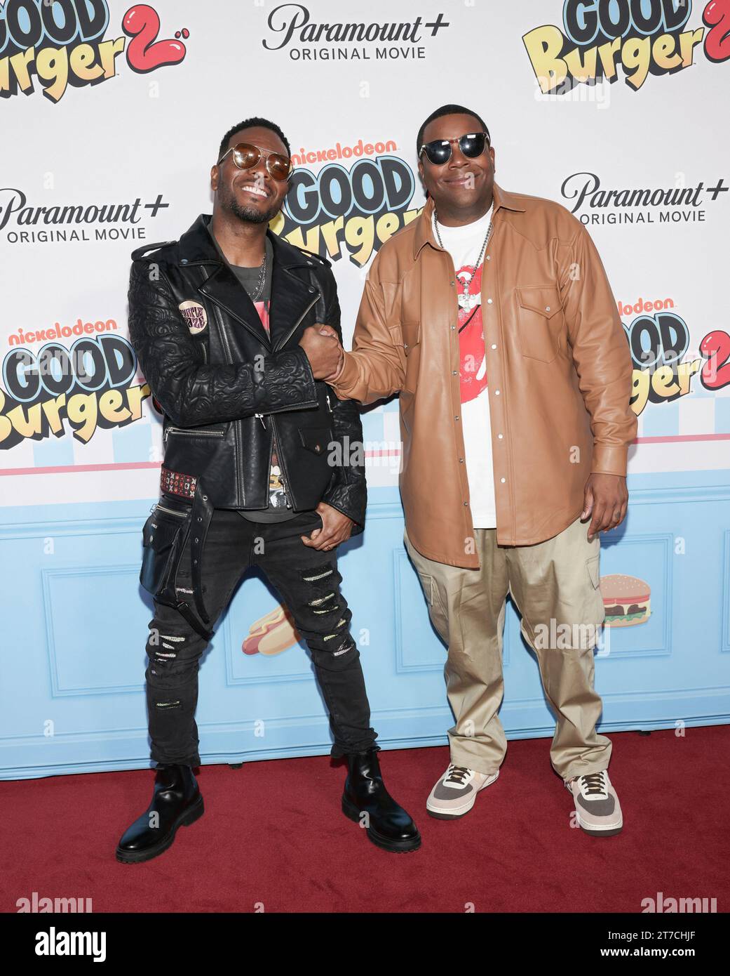 Kel Mitchell, left, and Kenan Thompson attend the premiere of "Good ...