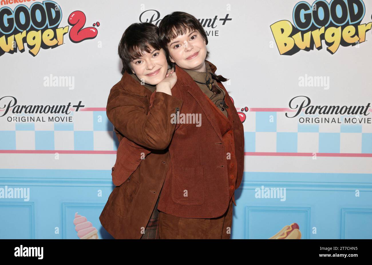 Emily Hinkler, left and Elizabeth Hinkler attend the premiere of "Good ...