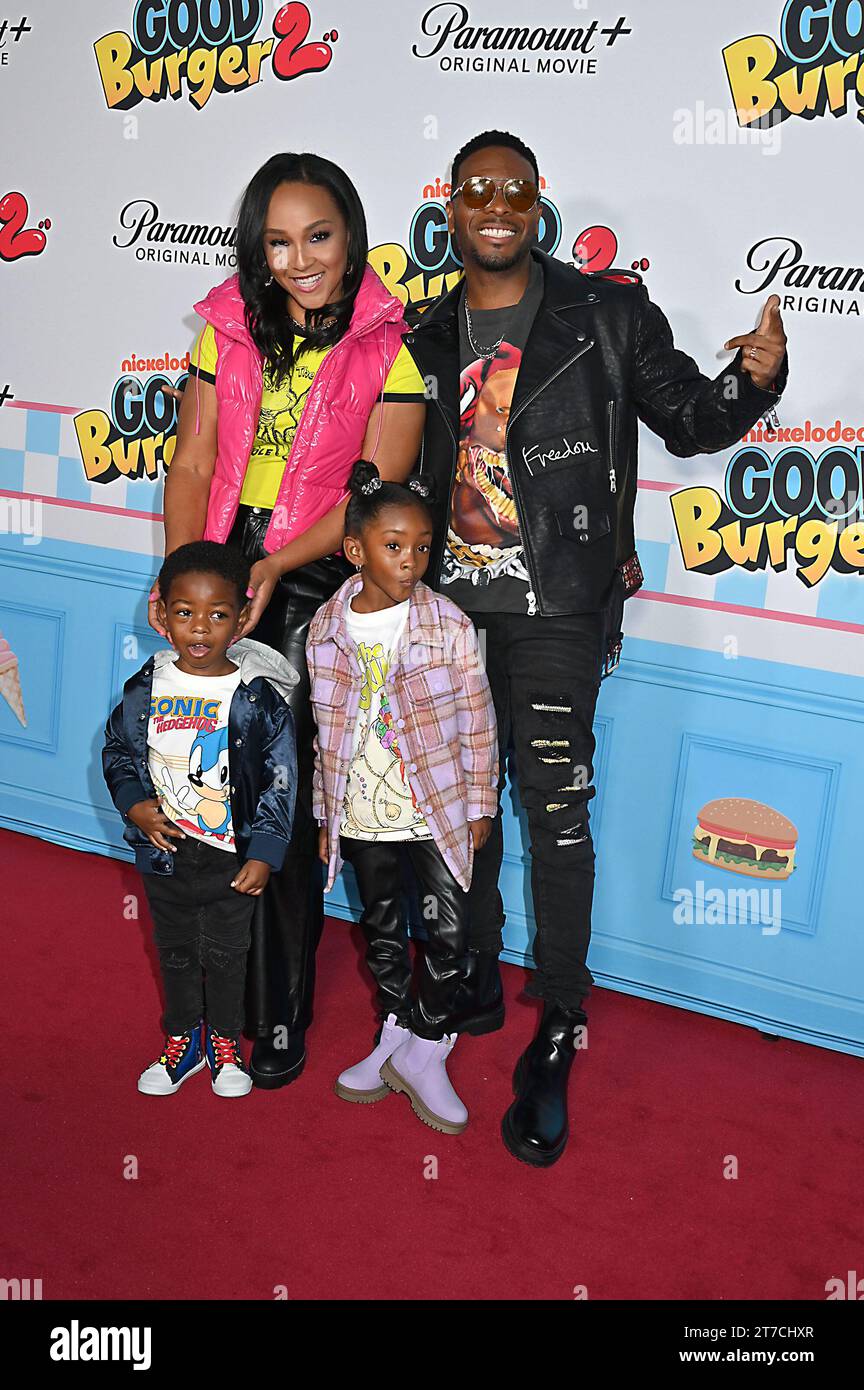 New York, New York, USA on November 14, 2023. Kel Mitchell and family wife Asia Lee and Wisdom ...