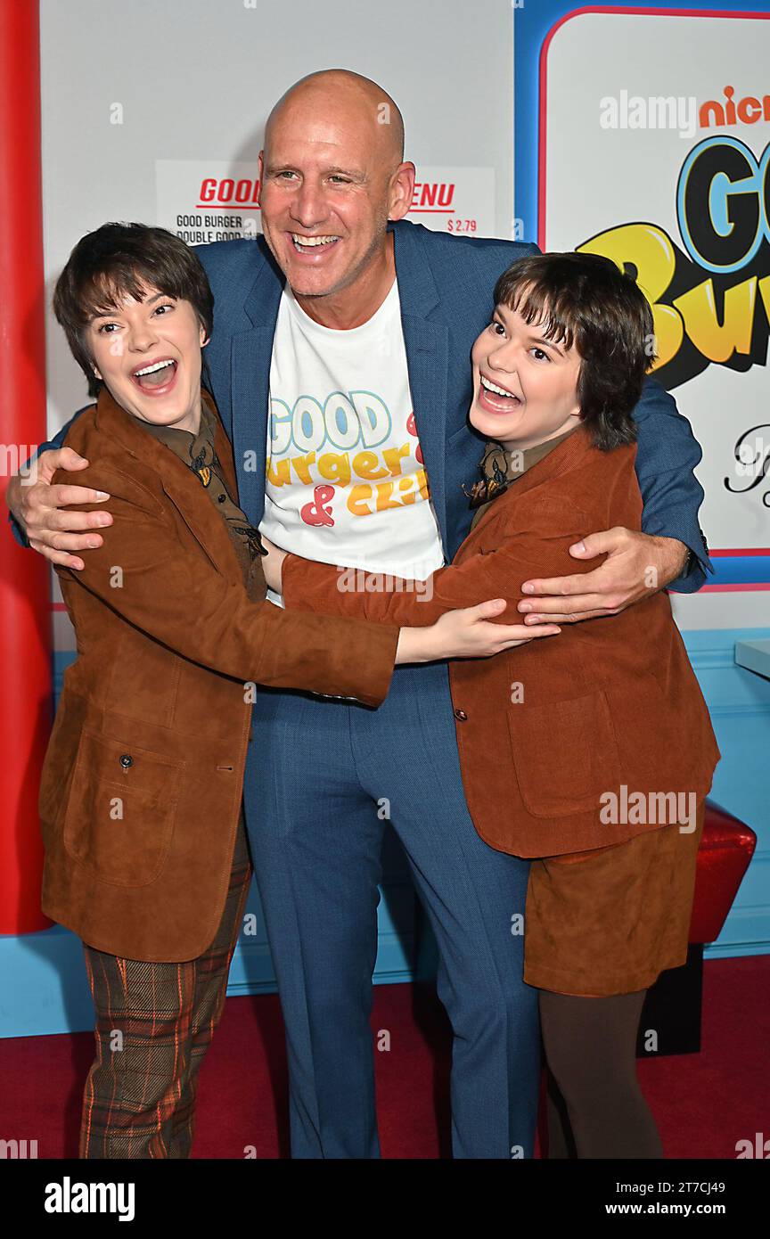 Emily Hinkler and Elizabeth Hinkler with Phil Traill attendthe World ...