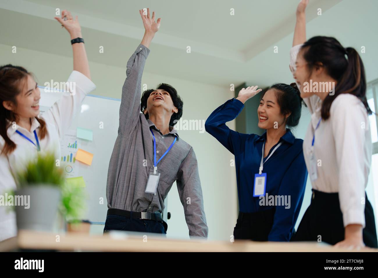 business group people showing unity with their hands together Stock ...