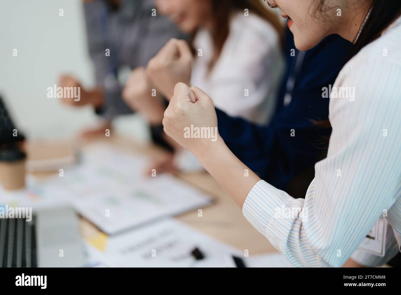 business group people showing unity with their hands together Stock ...