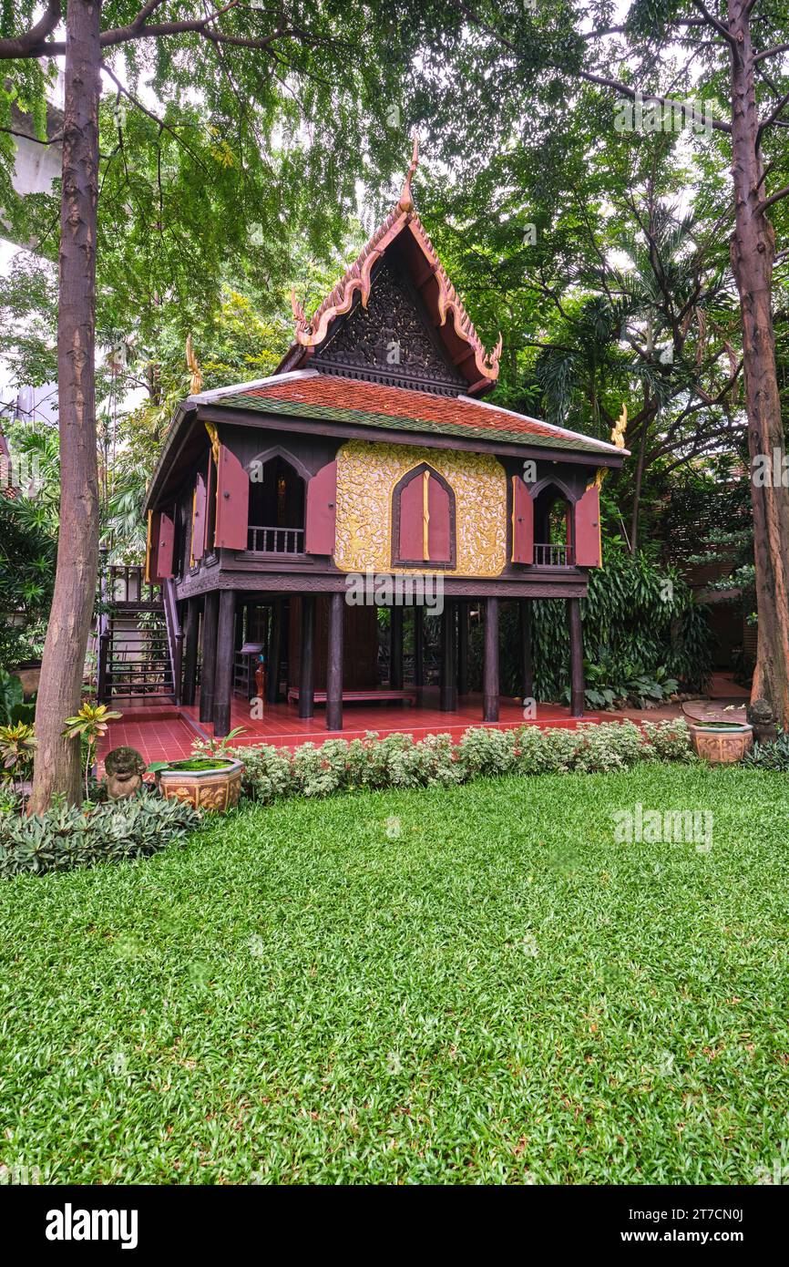 Exterior facade of one of the preserved houses, with elaborate gold ...
