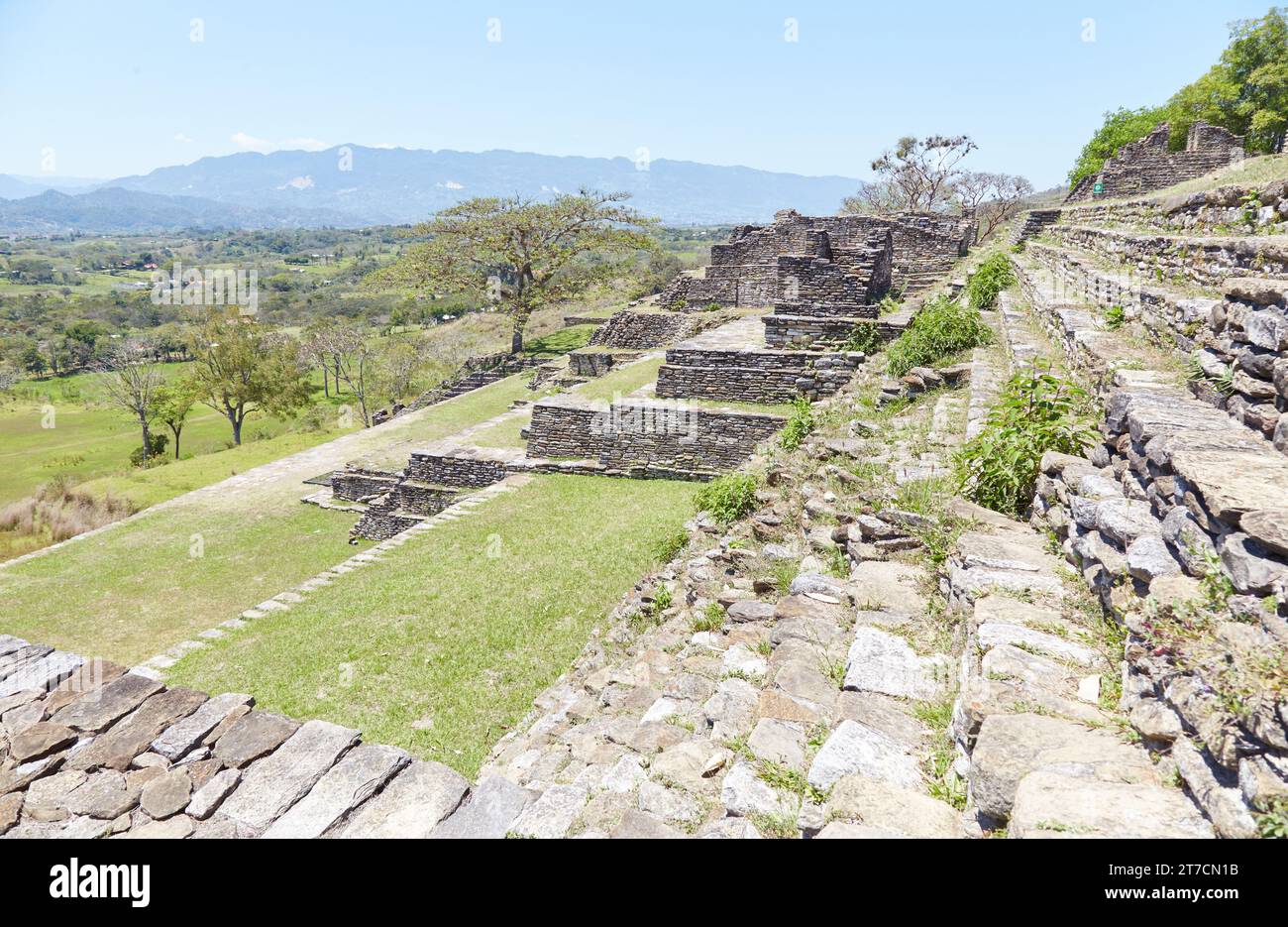 The spectacular Mayan pyramid city of Tonina in Ocosingo, Chiapas Stock ...
