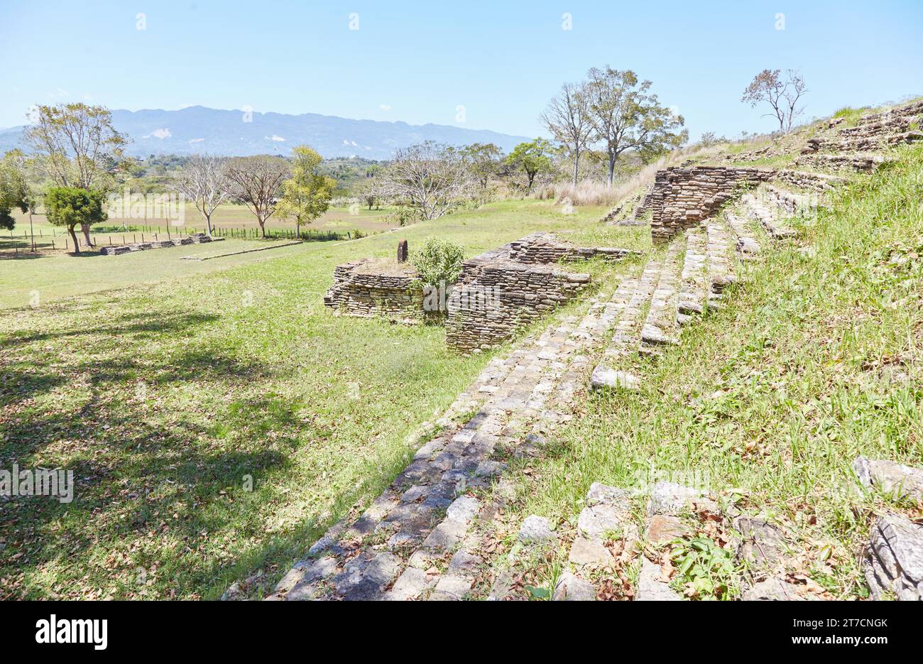 The spectacular Mayan pyramid city of Tonina in Ocosingo, Chiapas Stock ...