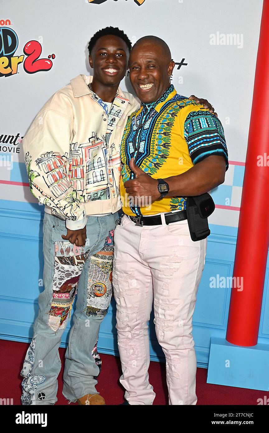 Alex Hibbert and father Robin Hibbert attend the World Premiere of ...