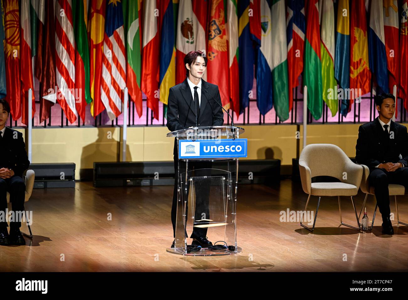 Paris, France. 14th Nov, 2023. Chinese singer Wen Junhui aka Jun of K ...