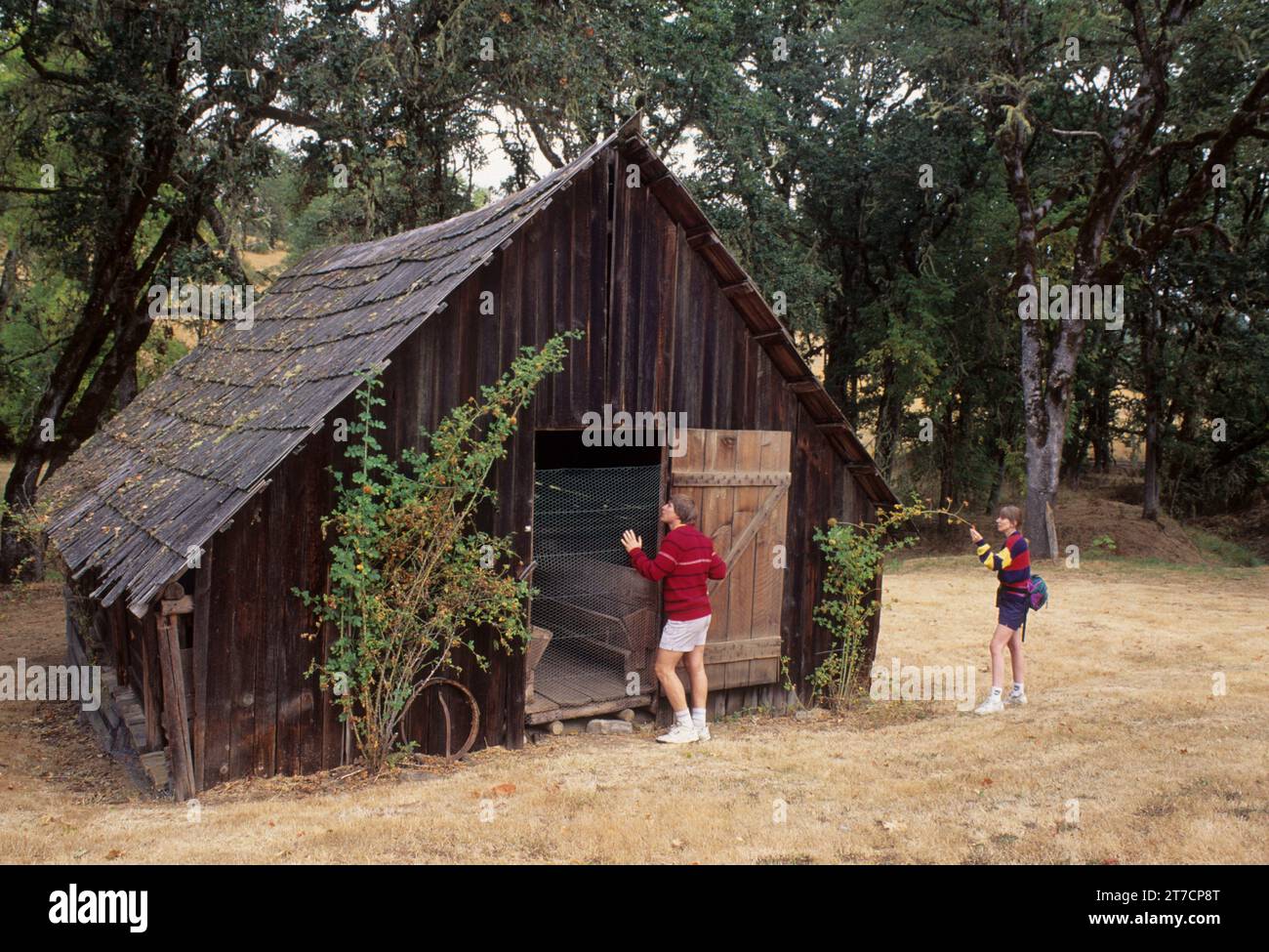 Out building, Mildred Kanipe County Park, Oregon Stock Photo - Alamy