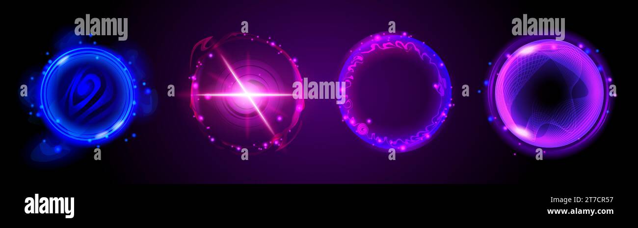 Futuristic circular portal luminous Stock Vector Images - Alamy
