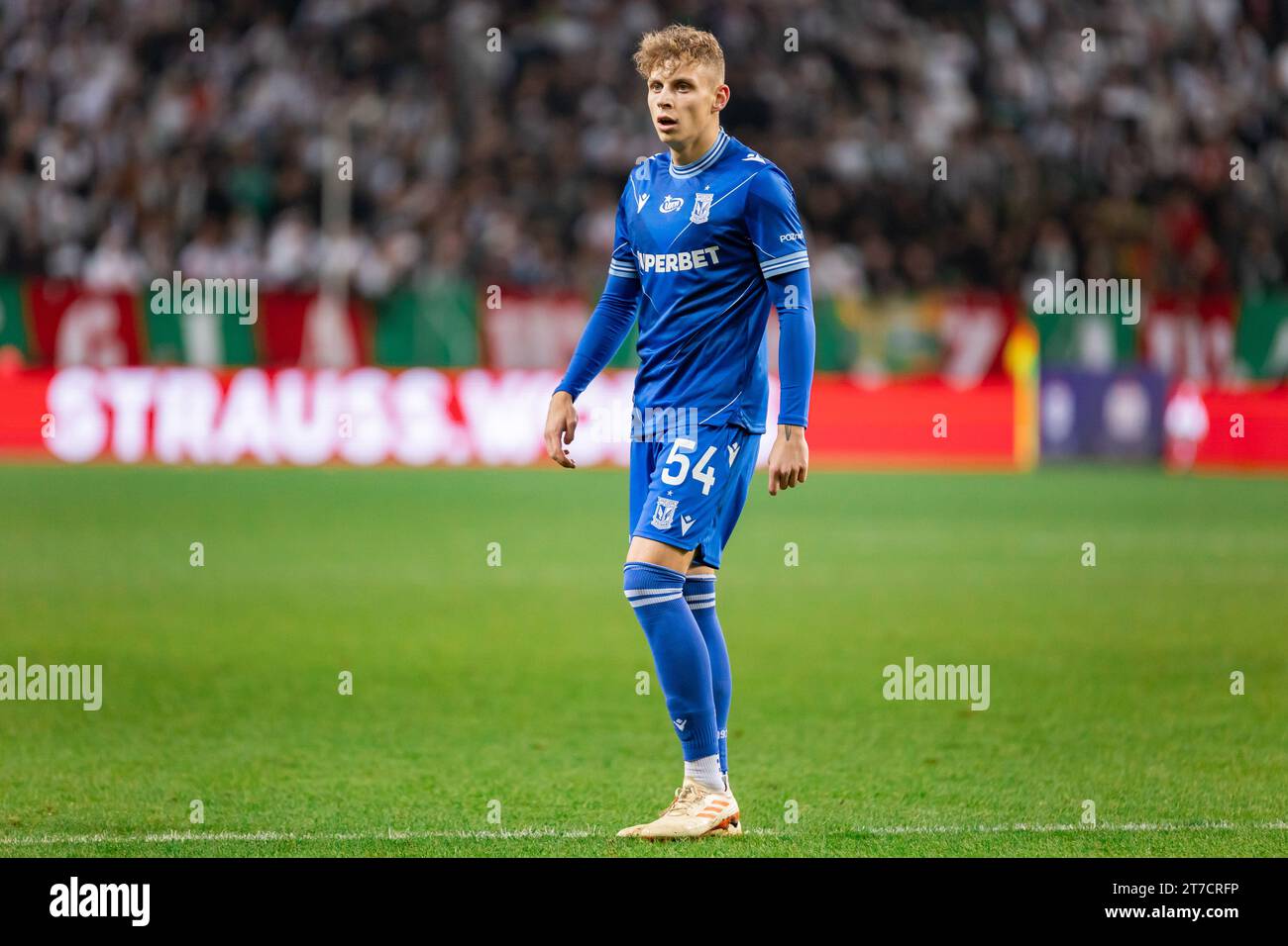 Warsaw, Poland. 12th Nov, 2023. Filip Wilak of Lech seen during the ...