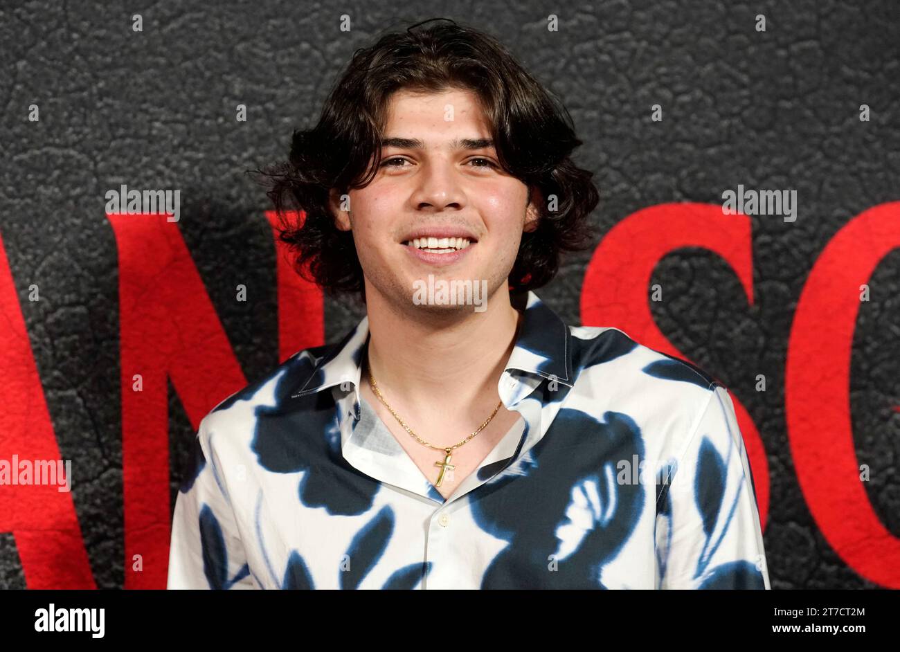 Tomaso Sanelli poses at the Los Angeles premiere of the film ...