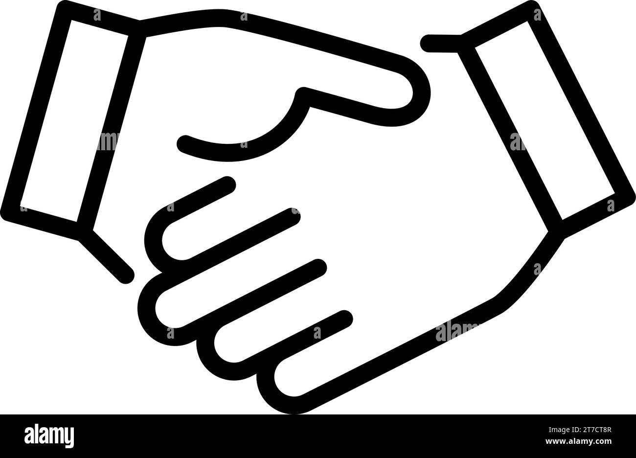 The handshake icon of two hands as concept of business partnership ...