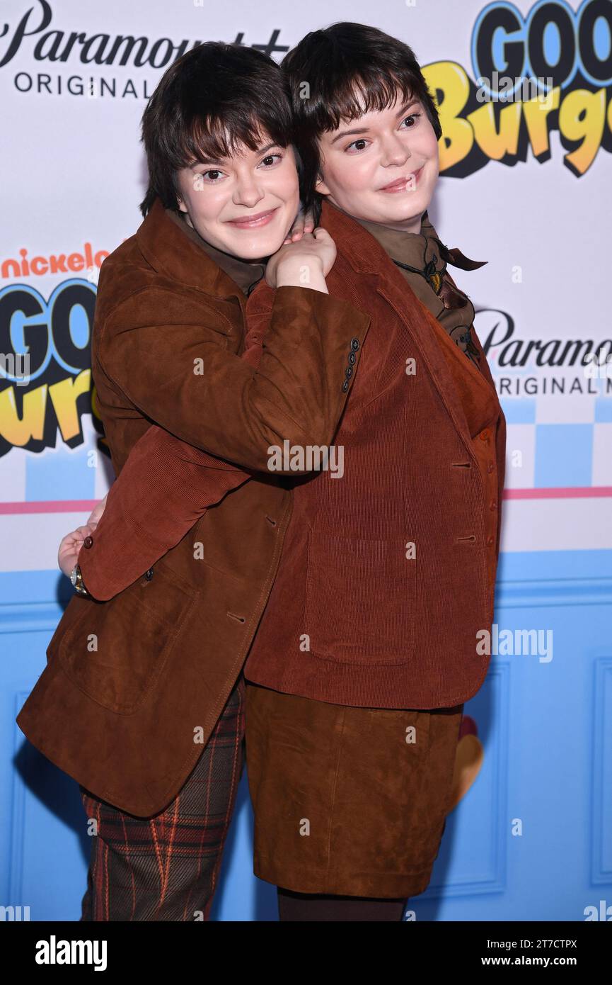New York, USA. 14th Nov, 2023. (L-R) Emily Hinkler and Elizabeth ...