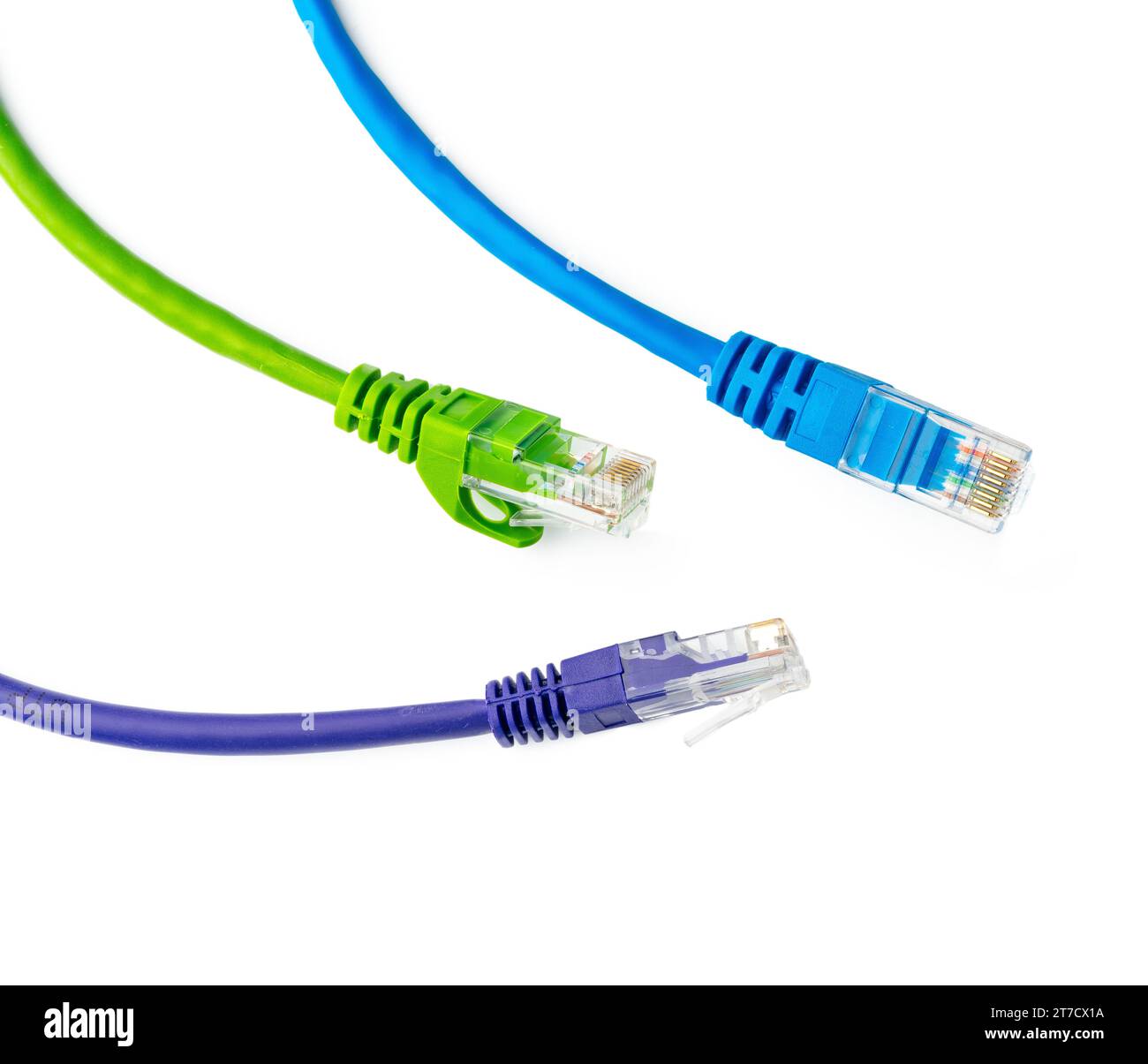 Network cable isolated on white background studio shot Stock Photo - Alamy