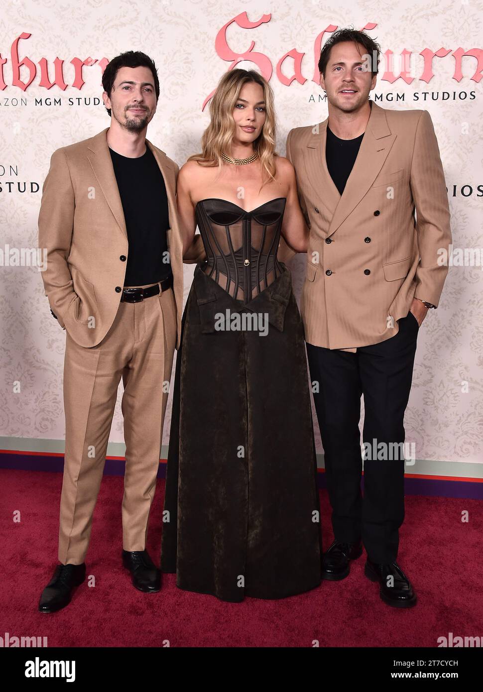 Los Angeles, USA. 14th Nov, 2023. Josey McNamara, Margot Robbie and Tom ...