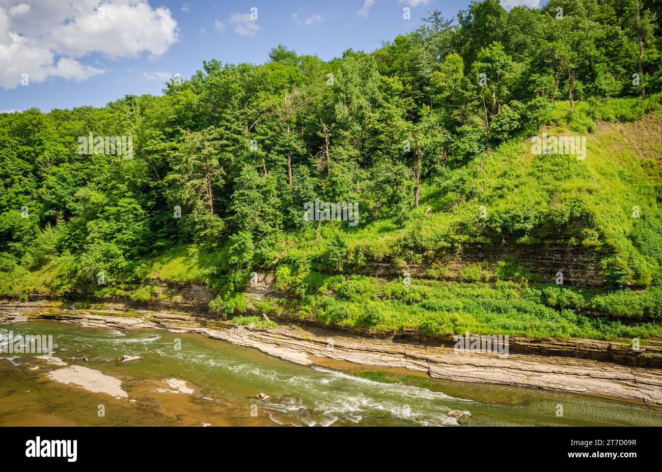 The Genesee River at Letchworth State Park in New York State Stock ...