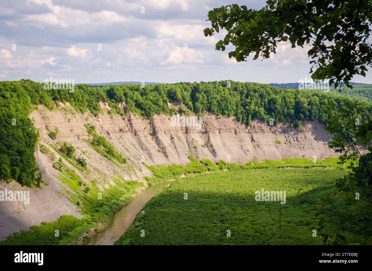 The Genesee River at Letchworth State Park in New York State Stock ...