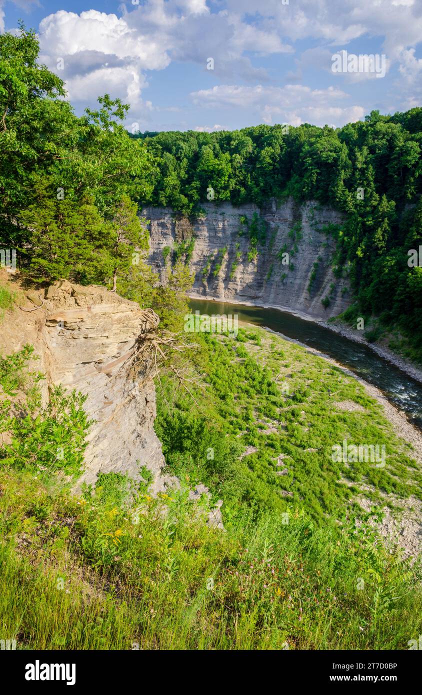 The Genesee River at Letchworth State Park in New York State Stock ...