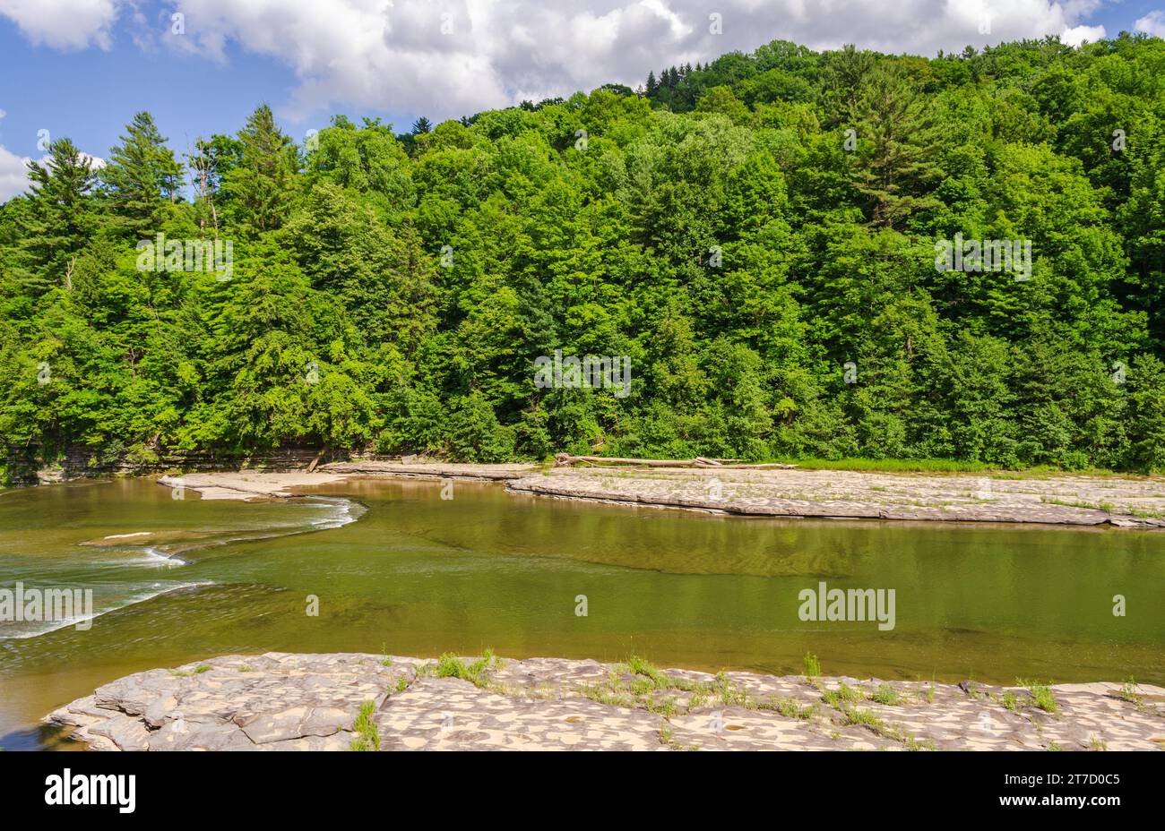 The Genesee River at Letchworth State Park in New York State Stock ...