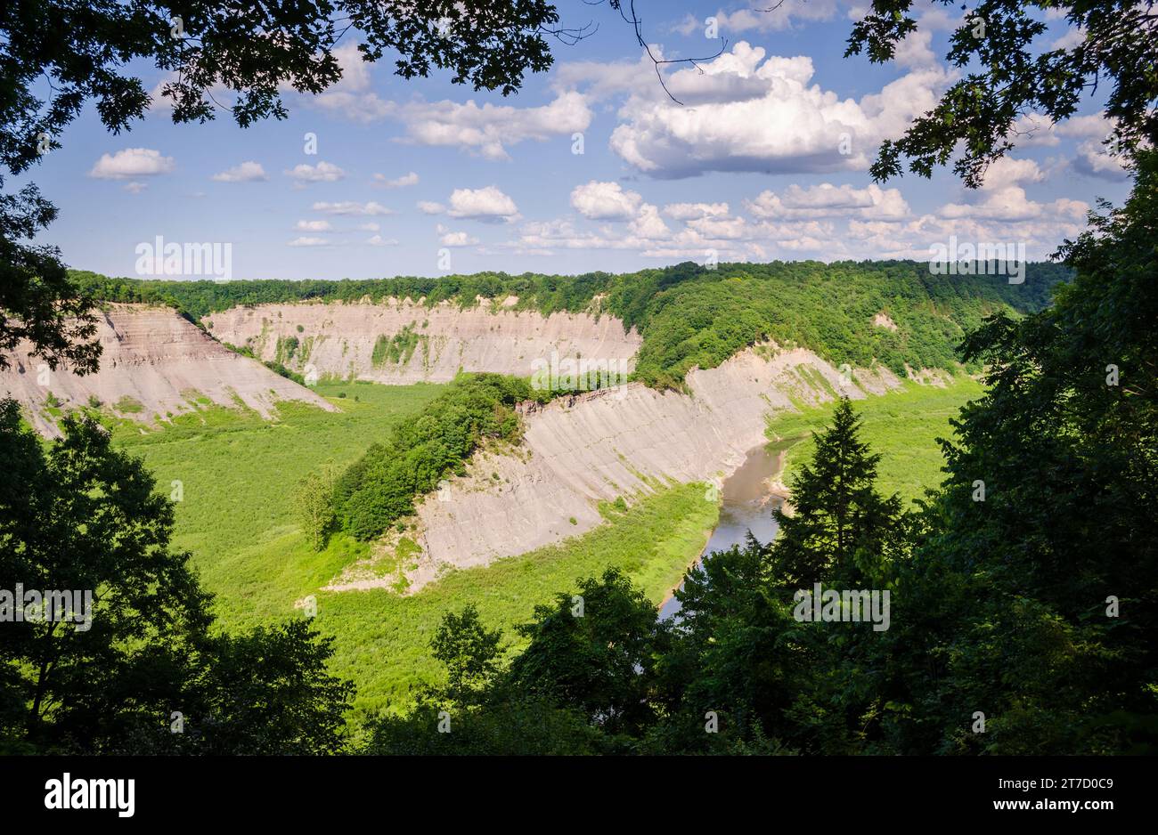 The Genesee River at Letchworth State Park in New York State Stock ...
