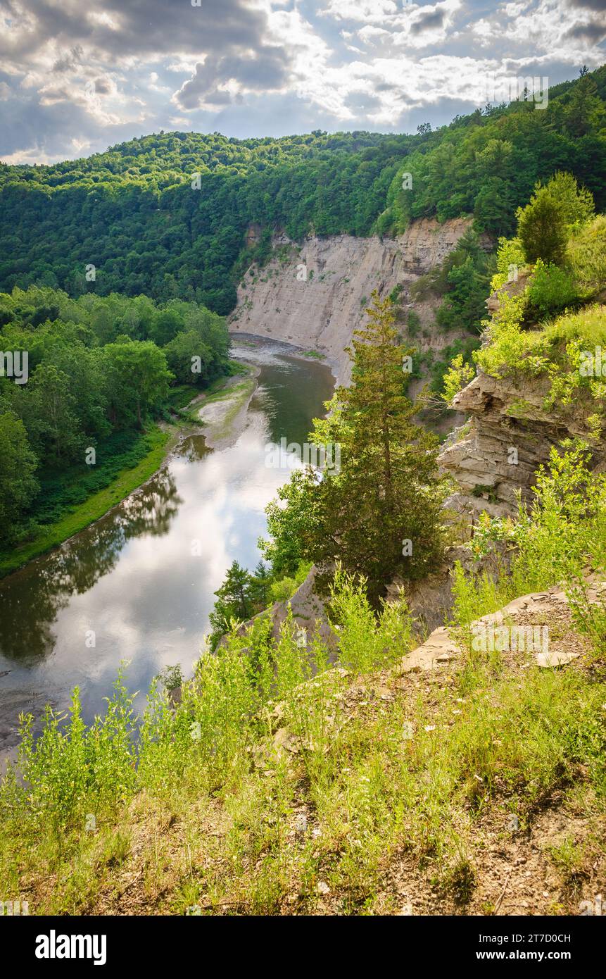 The Genesee River at Letchworth State Park in New York State Stock ...