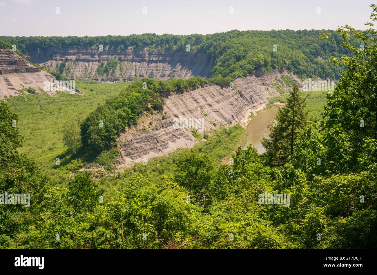 The Genesee River at Letchworth State Park in New York State Stock ...