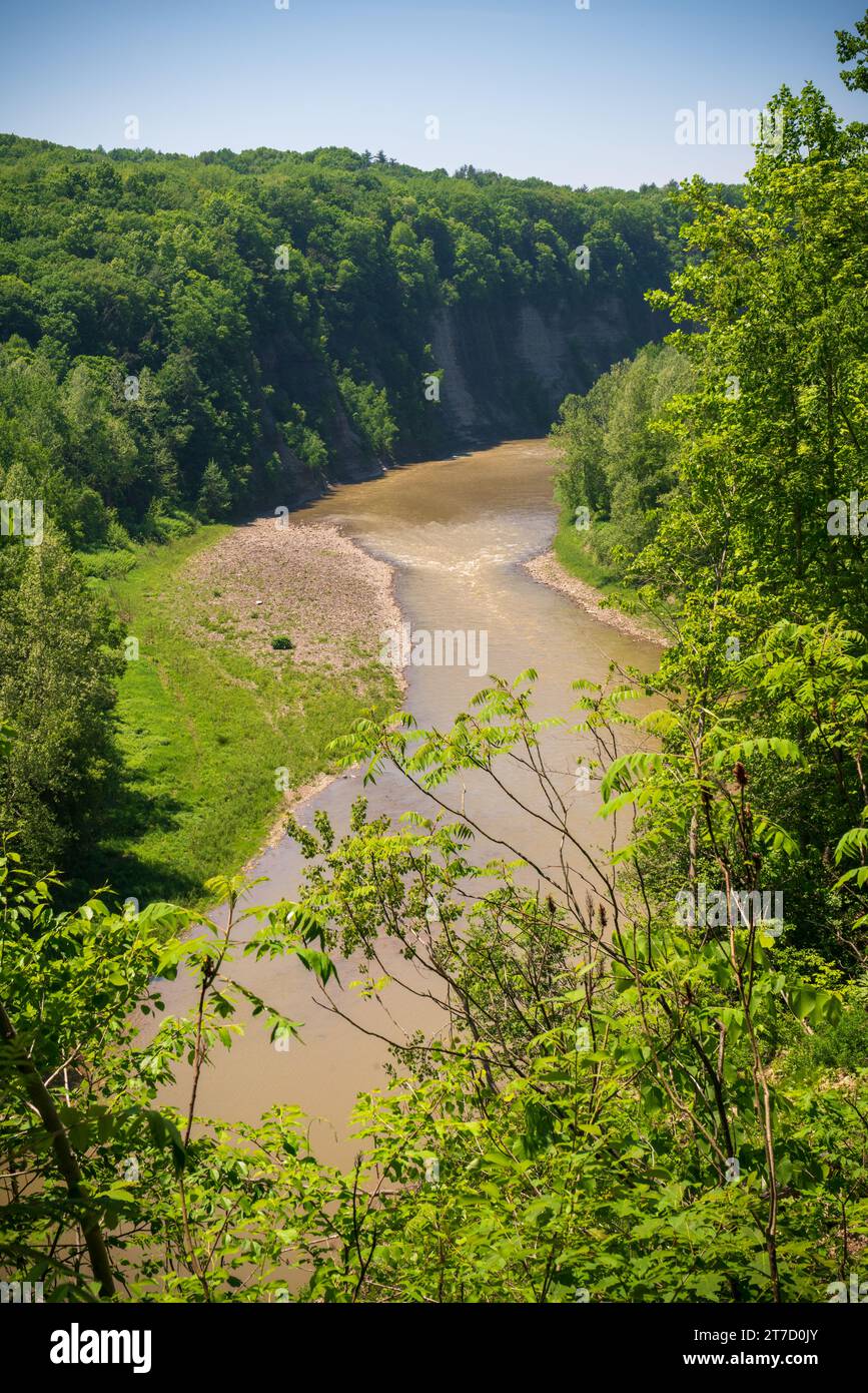 The Genesee River at Letchworth State Park in New York State Stock ...