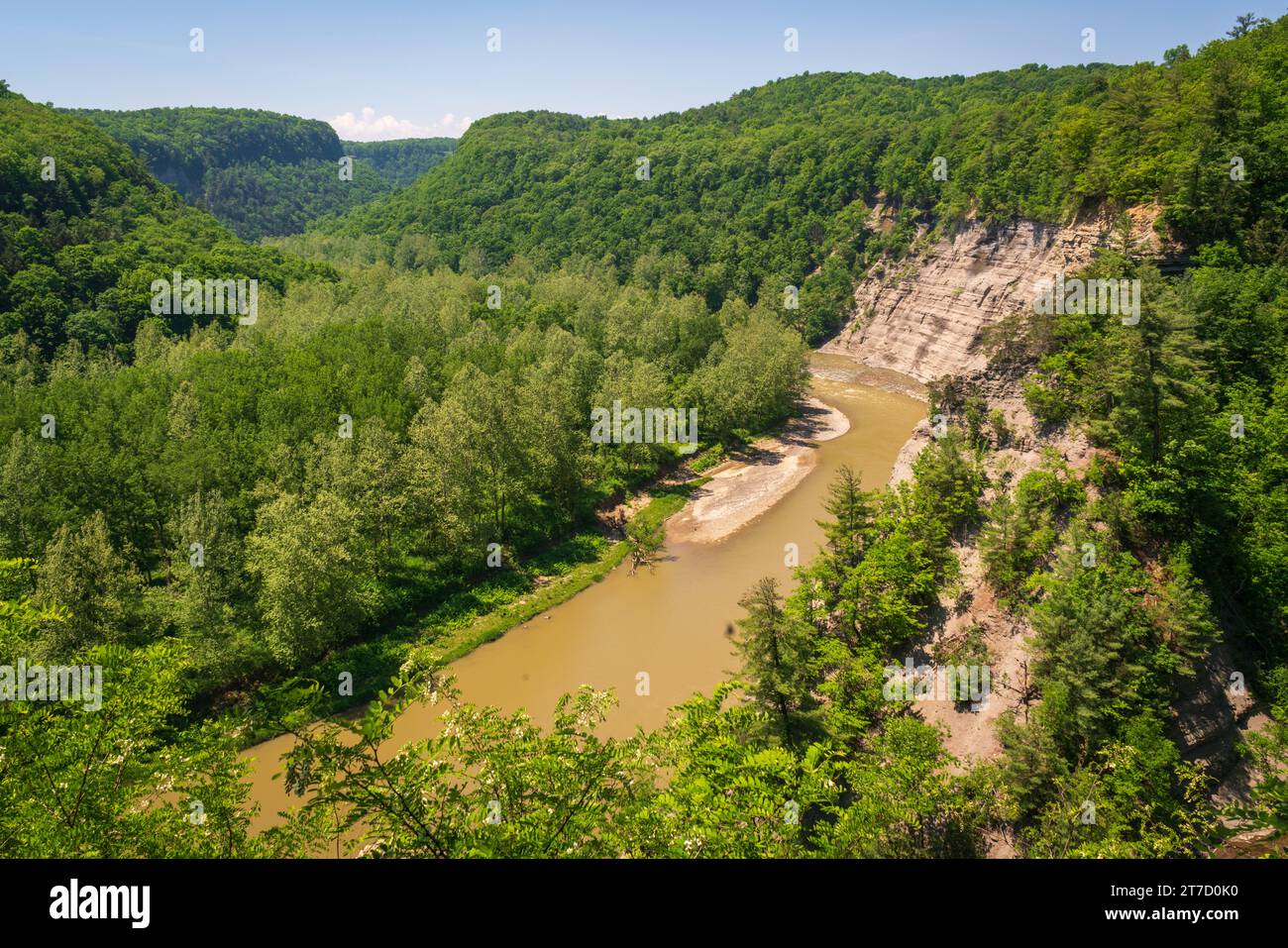 The Genesee River at Letchworth State Park in New York State Stock ...