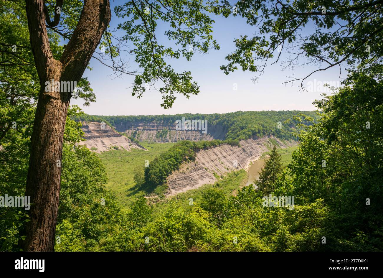 The Genesee River at Letchworth State Park in New York State Stock ...