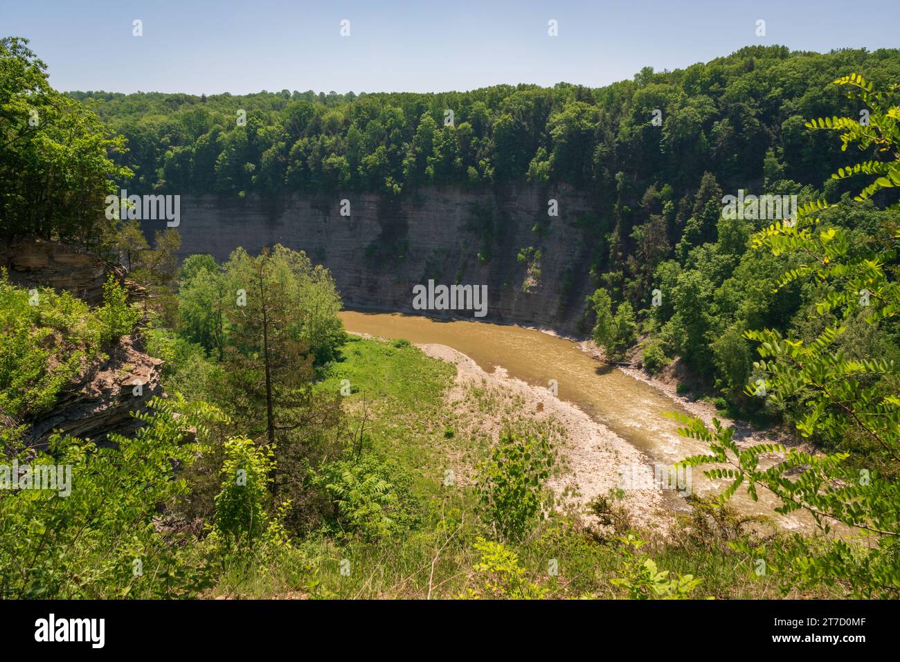 The Genesee River at Letchworth State Park in New York State Stock ...