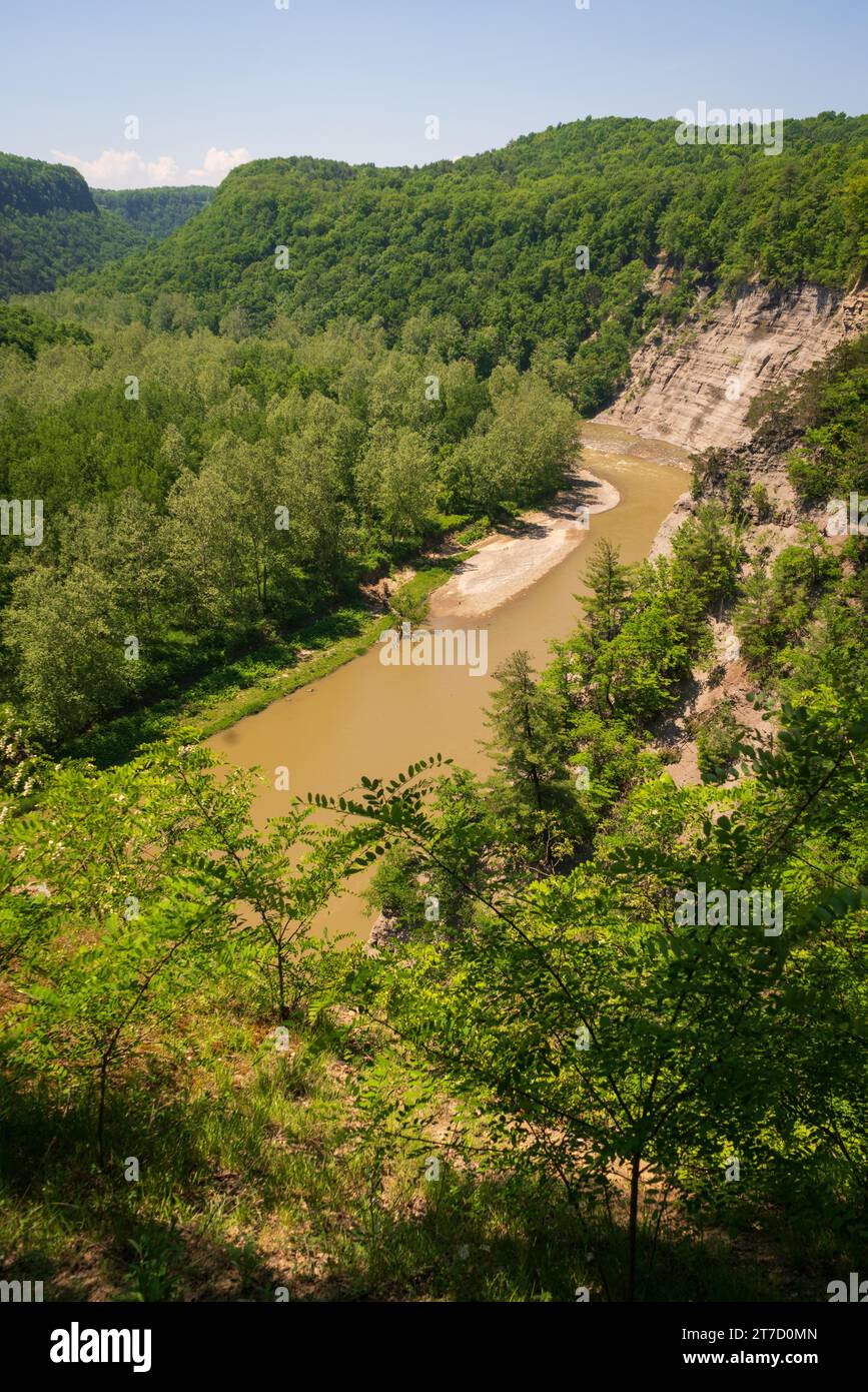 The Genesee River at Letchworth State Park in New York State Stock ...