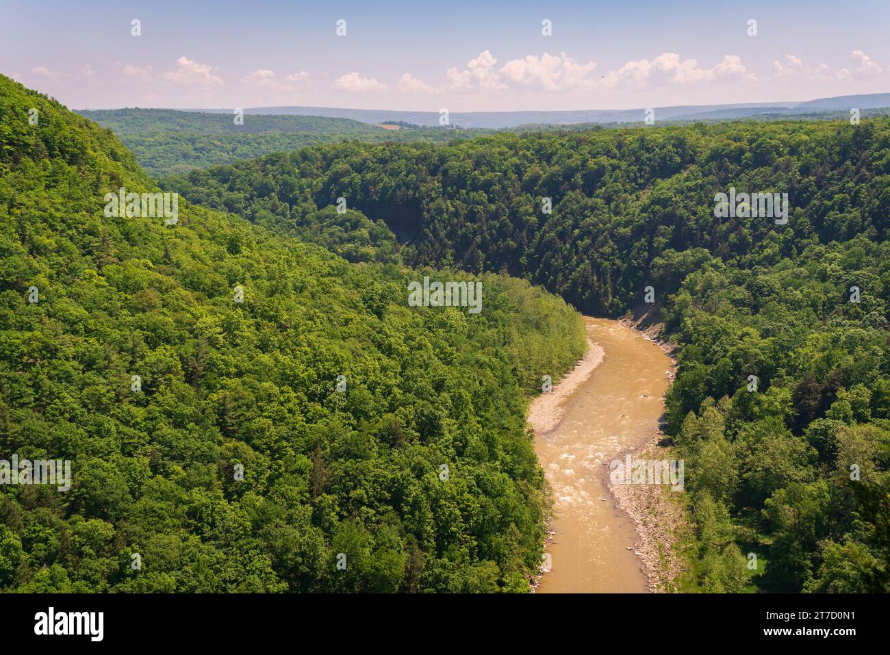 The Genesee River at Letchworth State Park in New York State Stock ...