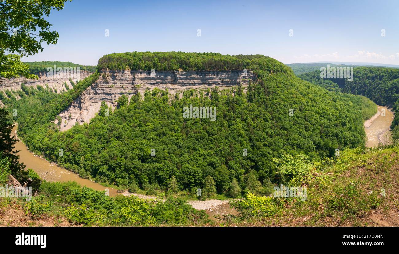 The Genesee River at Letchworth State Park in New York State Stock ...