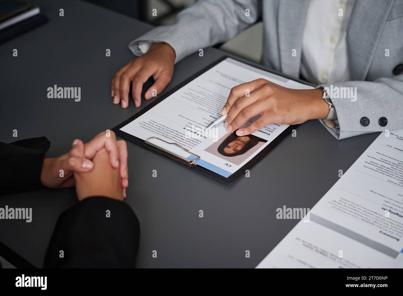 Woman filling visa application hi-res stock photography and images - Alamy