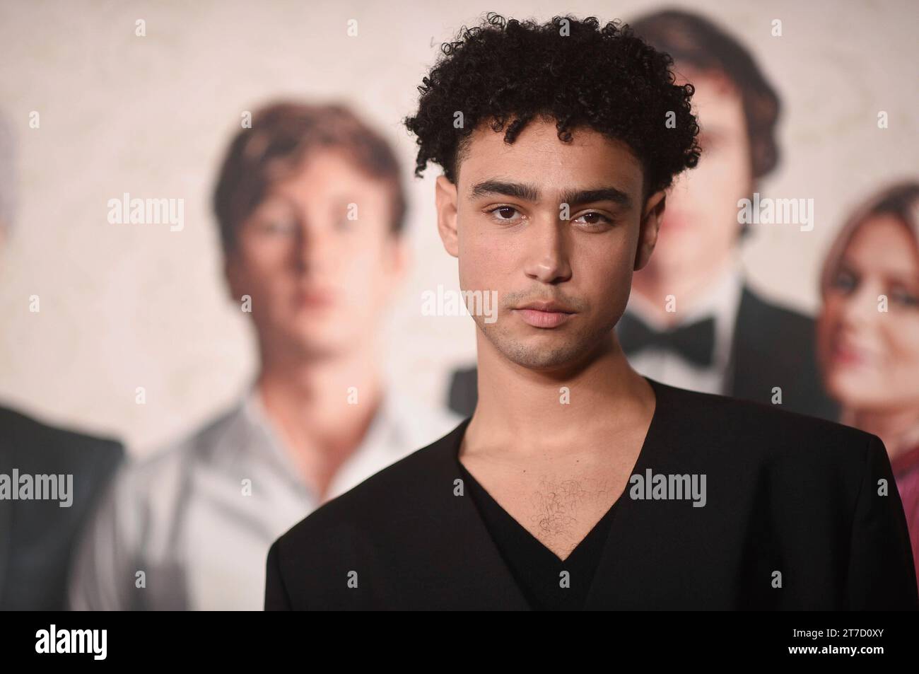 Archie Madekwe arrives at the premiere of "Saltburn" on Tuesday, Nov ...