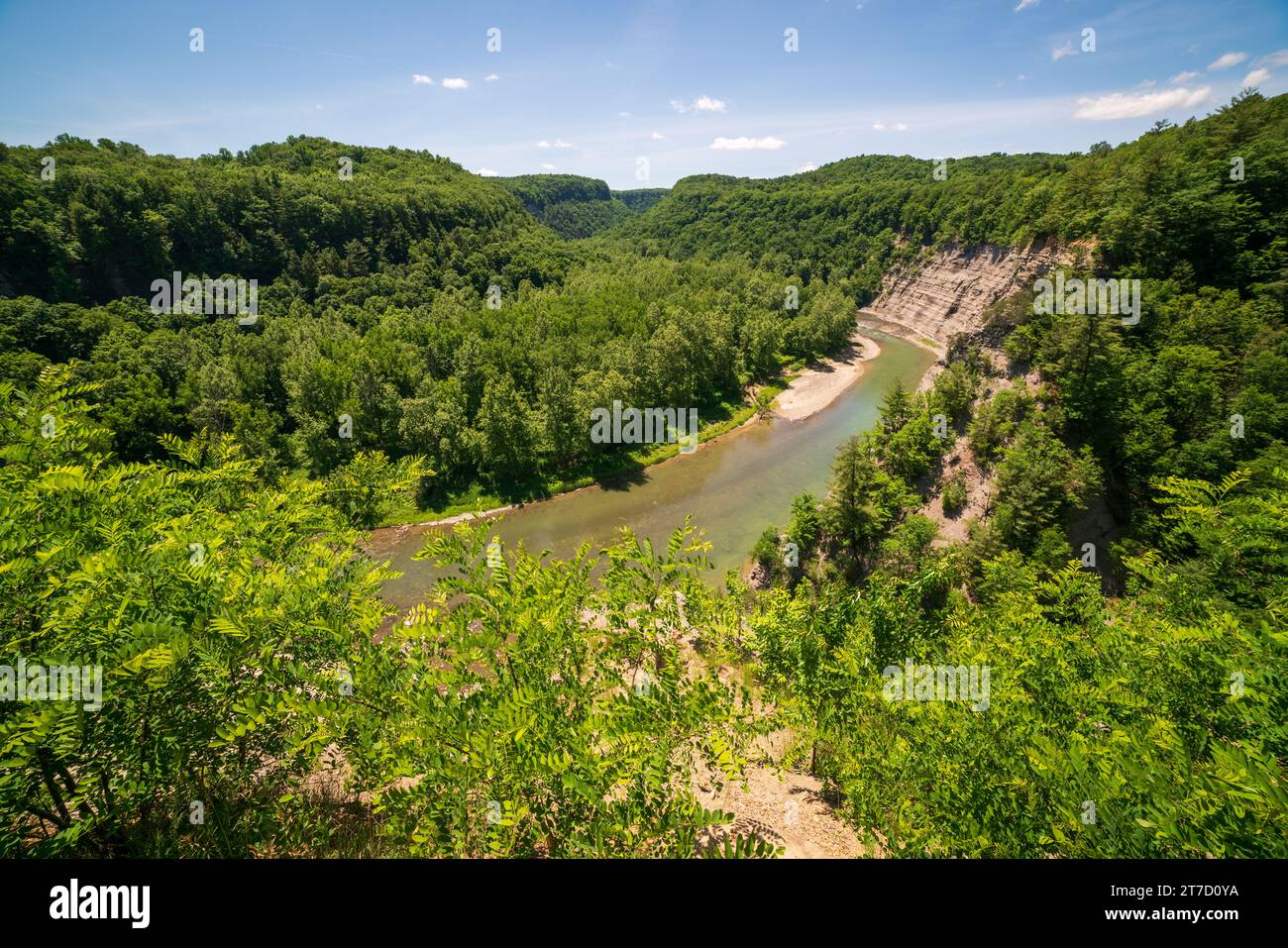 The Genesee River at Letchworth State Park in New York State Stock ...