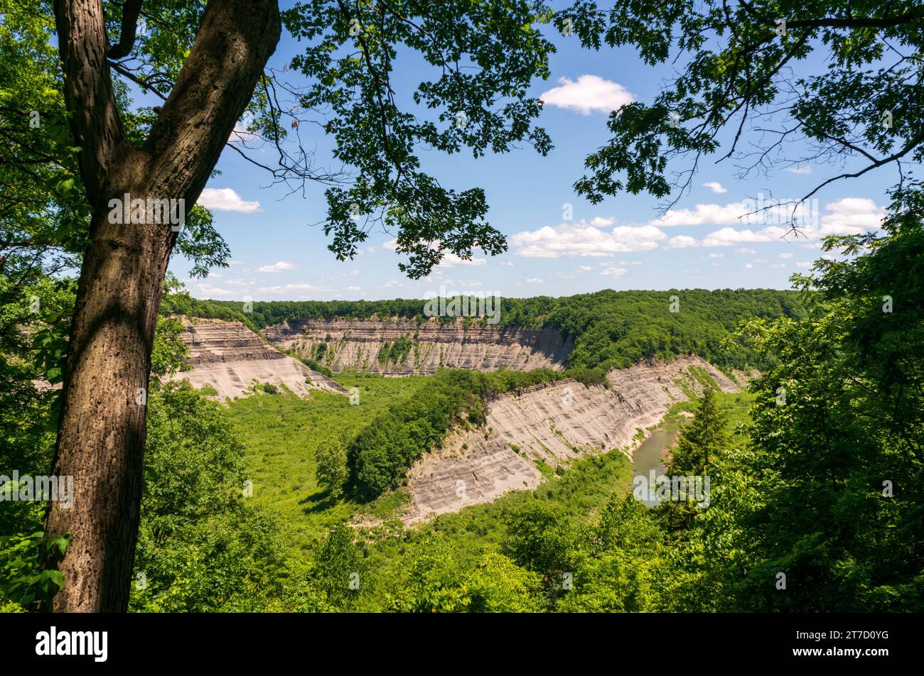The Genesee River at Letchworth State Park in New York State Stock ...