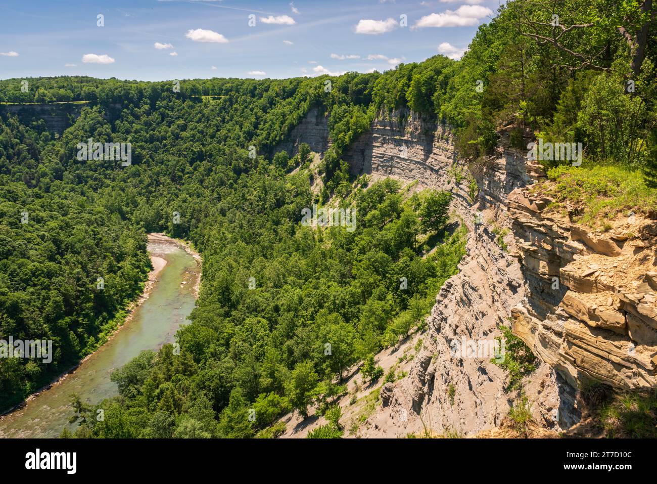 The Genesee River at Letchworth State Park in New York State Stock ...