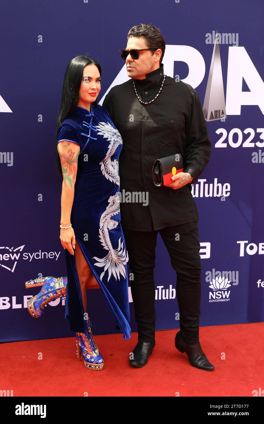 Sydney, Australia. 15th November 2023. Bronnie Jane Lee and Dan Sultan attends the 2023 ARIA ...