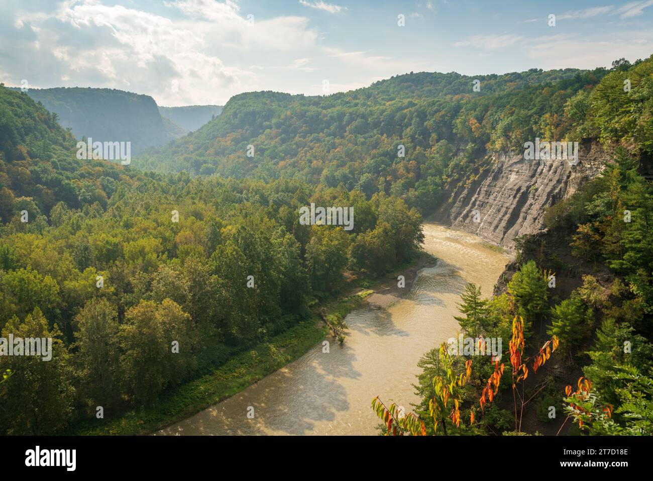 The Genesee River at Letchworth State Park in New York State Stock ...